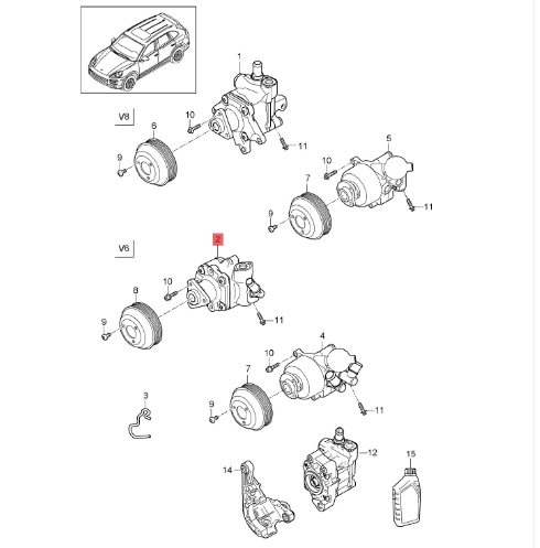 Power Steering Pump For Cayenne 95831405011